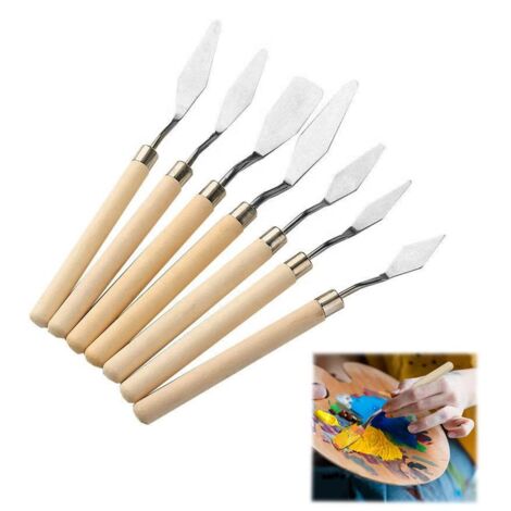 Juego de 7 espátulas para pintar, espátula para pintar al óleo ...