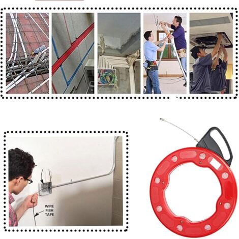 Extractor de cables de electricista, aguja, pasacables de fibra de ...