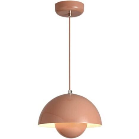 Suspension LED design moderne boule rose macaron pour îlot de cuisine ...