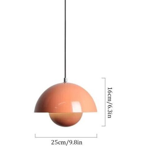 Suspension LED design moderne boule rose macaron pour îlot de cuisine ...
