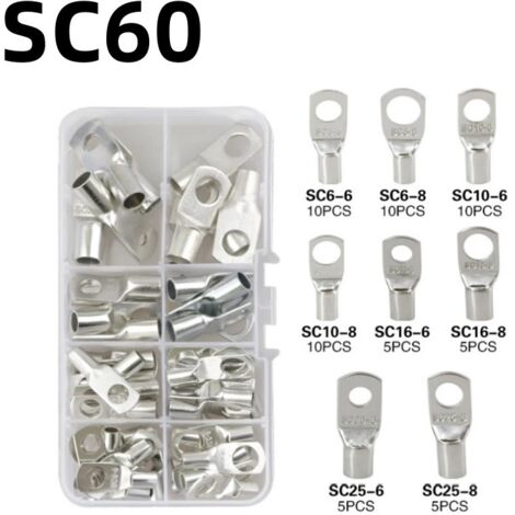 Paquete de 60 terminales de cable, conectores, terminales de cable de ...