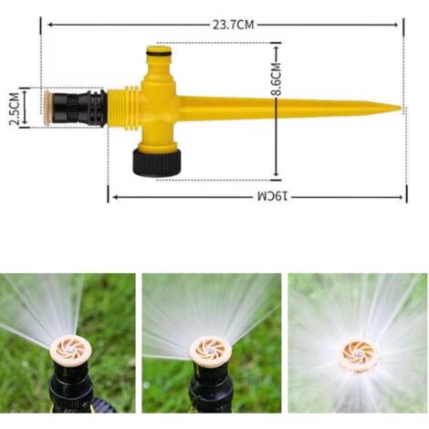 Aspersor automático de jardín de 360°, aspersor multifuncional para ...