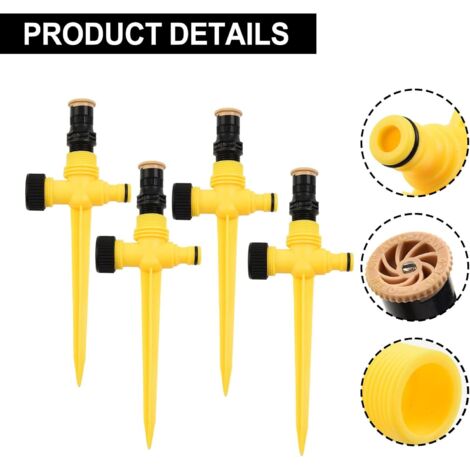 Aspersor automático de jardín de 360°, aspersor multifuncional para ...