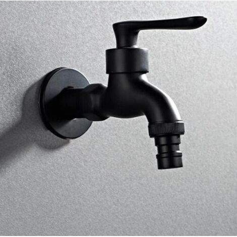 Grifo de baño negro genérico, grifo de agua fría individual, grifo de ...