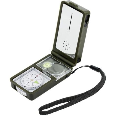 Boussole multifonctionnelle 10 en 1, outil de survie compact avec lampe ...