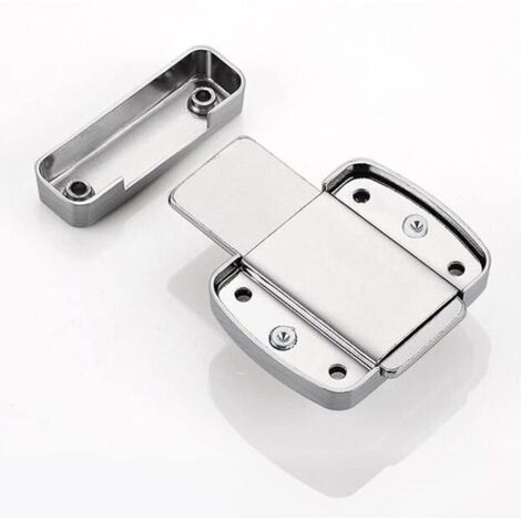 Loquet de porte coulissant à pêne pivotant double face (argent)