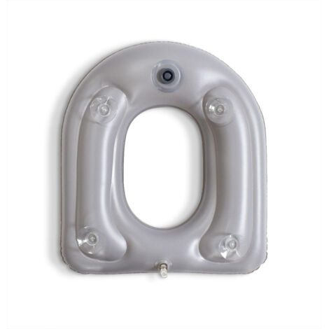 Cojín inflable para asiento de inodoro, cojín elevado en forma de dona ...