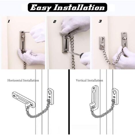 Cerradura de seguridad de cadena para puertas interiores, cerradura de ...