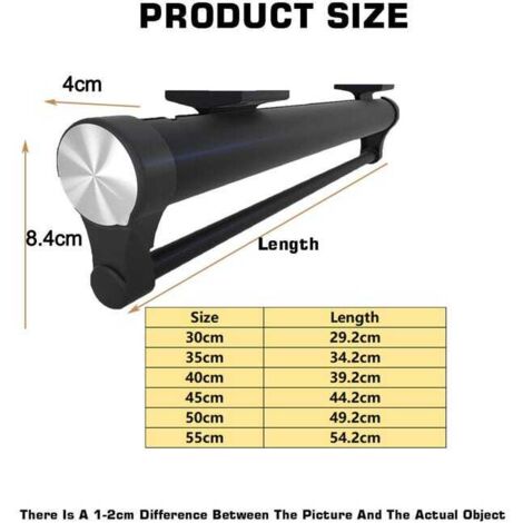 Percha deslizante de 342 mm con barra telescópica ajustable, ideal para ...