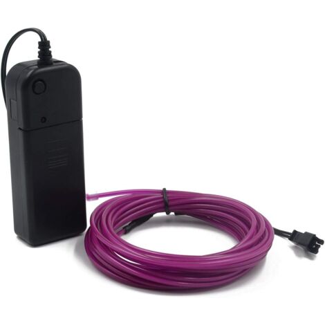 Cable de luz de neón flexible m con paquete de batería, efecto ...