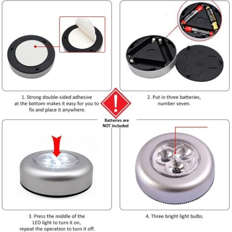 Focos autoadhesivos, focos LED autoadhesivos, lámparas LED adhesivas ...