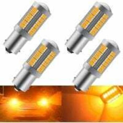 4 Stück bernsteinfarbene 1156 BAU15S PY21W LED-Birnen, 900 lm ...