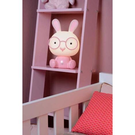 Dodo Hase Nachtlicht für Kinderzimmer, rosa, 3W, H.25cm
