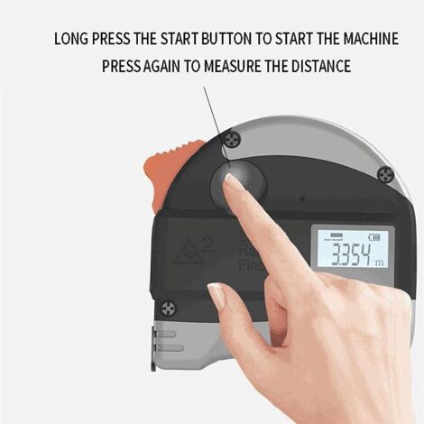 Digitales Maßband, 2-in-1-Laser-Entfernungsmesser-Maßband, 40-m-Laser ...