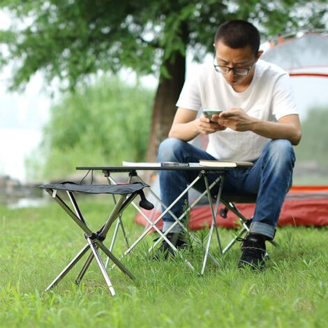 Tragbarer Campingsitz, faltbarer Campinghocker, zusammenklappbare ...