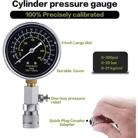 Tester di compressione del motore, kit di test di compressione per ...
