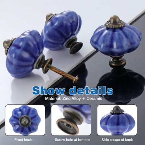 Confezione da 12 pomelli in ceramica per mobili, pomelli per cassetti ...