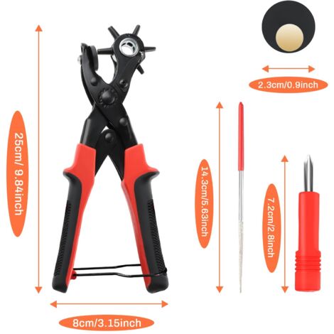 Pinza per forare cinture, perforatrice per cinture in pelle ...