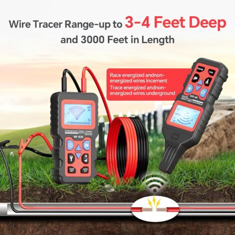 Localizador de cables subterráneos NF-826, detector de tuberías ...