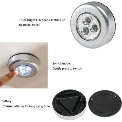 6 luces LED con pilas - Deben estar encendidas para que se enciendan ...