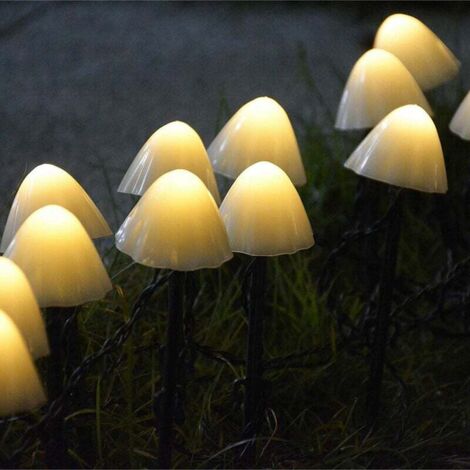 Luces solares de hongos para jardín al aire libre, 8 modos de luces ...