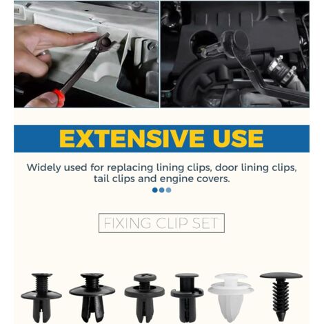 Lntyq 100PCS Clips de Fixation Voiture,Clips Voiture,Rivet Plastique ...