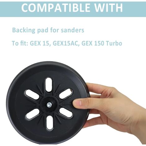 Lntyq Platorello abrasivo da 150 mm con gancio e anello compatibile con Bosch GEX 150, GEX 150 ...