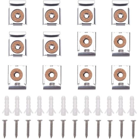 Lntyq Juego de 12 clips de resorte para colgar espejos, fijaciones con ...