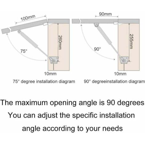 2pcs Ressort À Gaz 100n Vérins À Gaz Hydraulique Bras Pneumatique Pour Levage Amortisseur À Gaz ...