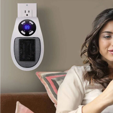 Plug Heater - Mini radiateur électrique céramique 500W, Léger et ...