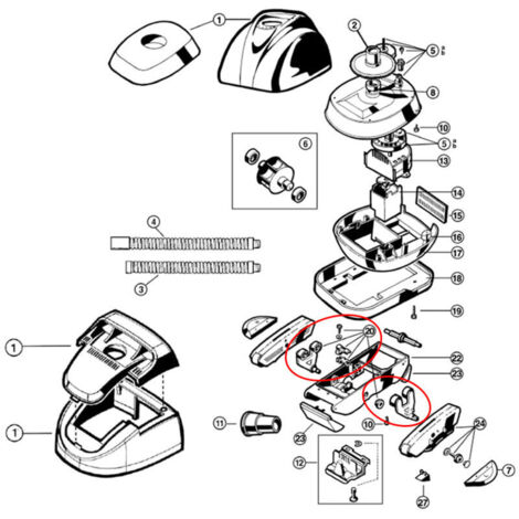 Jeu d'ailes pour robot nettoyeur de piscine - Blanc - AXV604WHP - Hayward