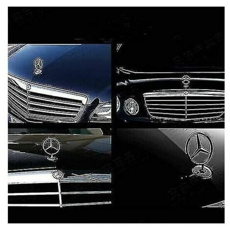 Insigne d'emblème de logo de capot de capot de Mercedes Benz pour W124 ...