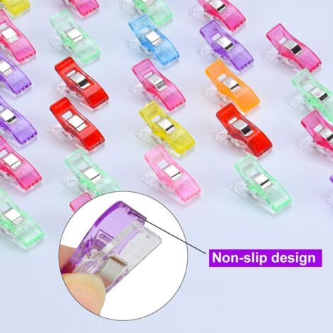 Lot de 100 pinces à tissu multicolores accessoires de couture ...