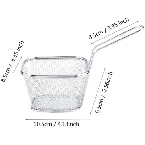 Paniers à frites, 1 mini panier à outils en acier inoxydable avec ...