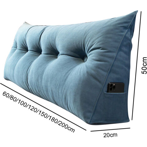 Coussin de dossier en daim, idéal pour lit et canapé, coussin de ...