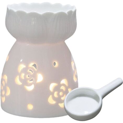 Brûleur à mazout avec Design Creux Blanc, brûleur à Cire en céramique ...