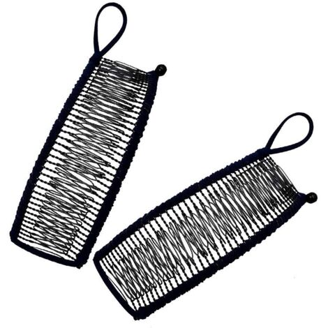 Pince cheveux banane vintage noire, peigne double extensible 30 dents ...