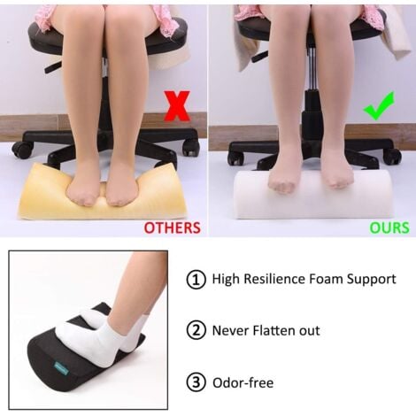 Repose-pieds ergonomique sous bureau, mousse haute densité ...