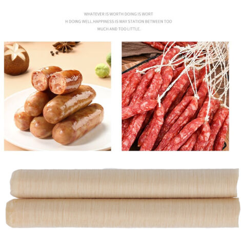 Lot de 2 boyaux à saucisse en collagène séchés naturels faits à la main ...