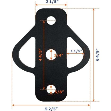 Adaptateur d'attelage de remorque à 3 voies en acier avec boulon pour ...
