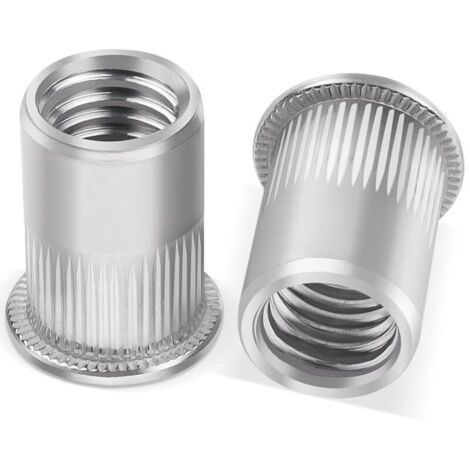 10 Pièces Insert M10, Écrous à Sertir Rivet Fileté, Écrou de Rivet ...