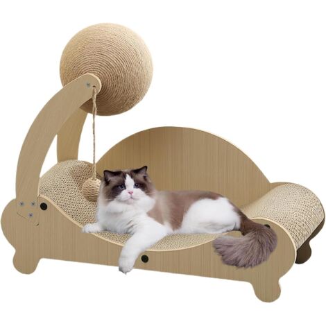 Canapé Griffoir pour Chat Divan à Griffer Protège-Meubles Griffoir avec ...