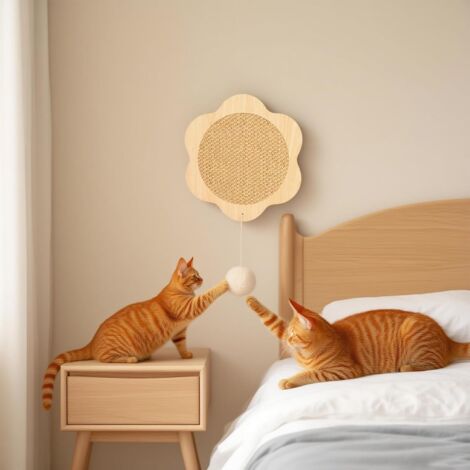 Tapis Griffoir pour Chat Arbre à Chat - Protège-Meubles Suspendu Jouet ...