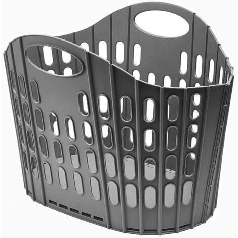 Panier à linge plastique gris foncé 38 l compact et haute résistance ...