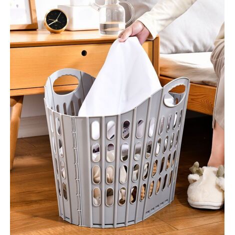 Panier à linge plastique gris foncé 38 l compact et haute résistance ...