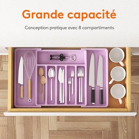 Range Couverts, Plateau d'Ustensiles Extensible pour Tiroir ...