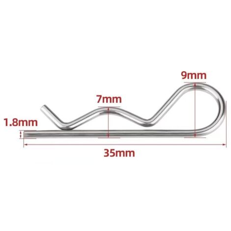 Clips de retenue R Attache mécanique Cheveux Ressort Goupilles Zinc ...