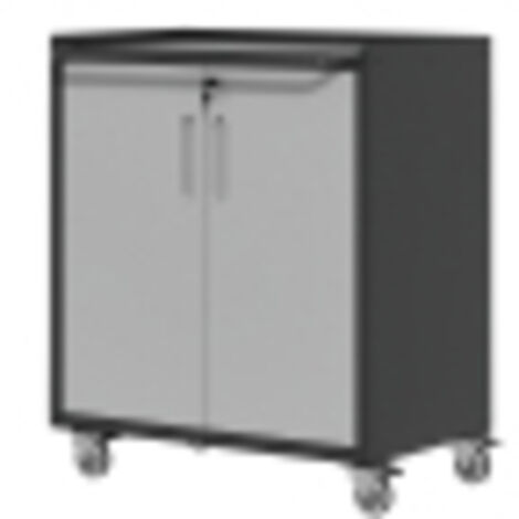 Armoire garage métal robuste 75x42x88 cm roulante stockage outils