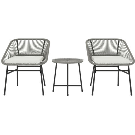 Ensemble mobilier de jardin Jufeng deux chaises une table d’appoint ...