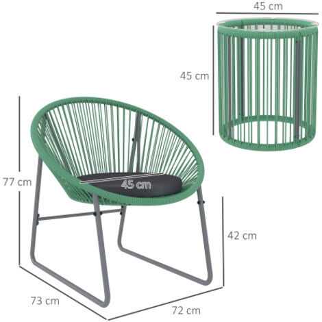 Mobilier de jardin Jufeng avec coussins confortables et table d'appoint ...
